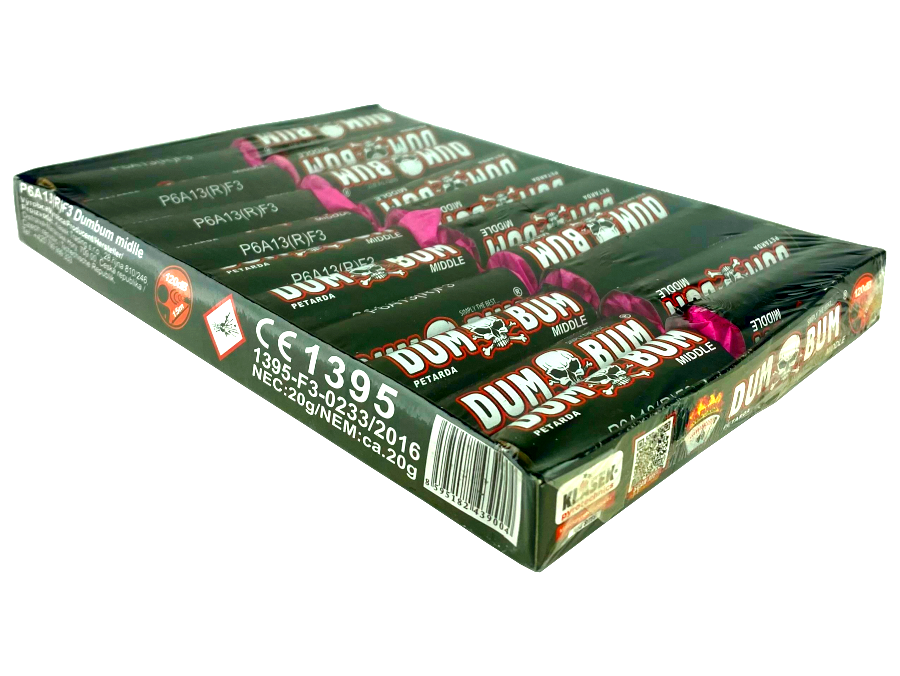 Petardy hukowe DUMBUM MIDLLE RED, 20 sztuk - KLASEK | 8595182439004