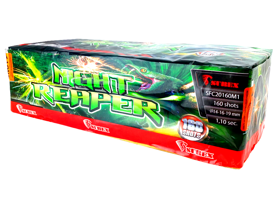 Bateria NIGHT REAPER, 160 strzałów, 14/16/19mm - Surex | 5903367201606